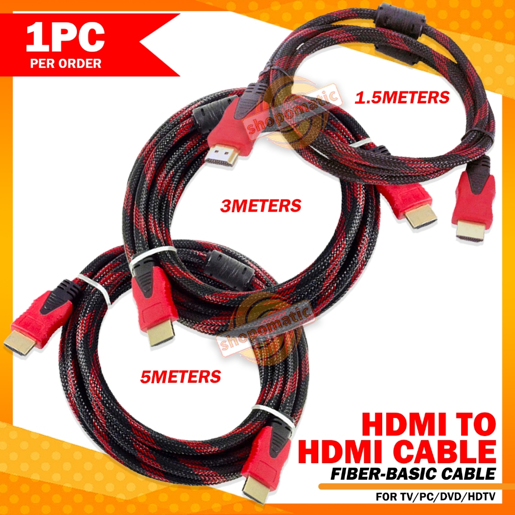 1M 1.5M 3M 5M High Speed HDMI Cable For LCD DVD HDTV | Shopee Philippines