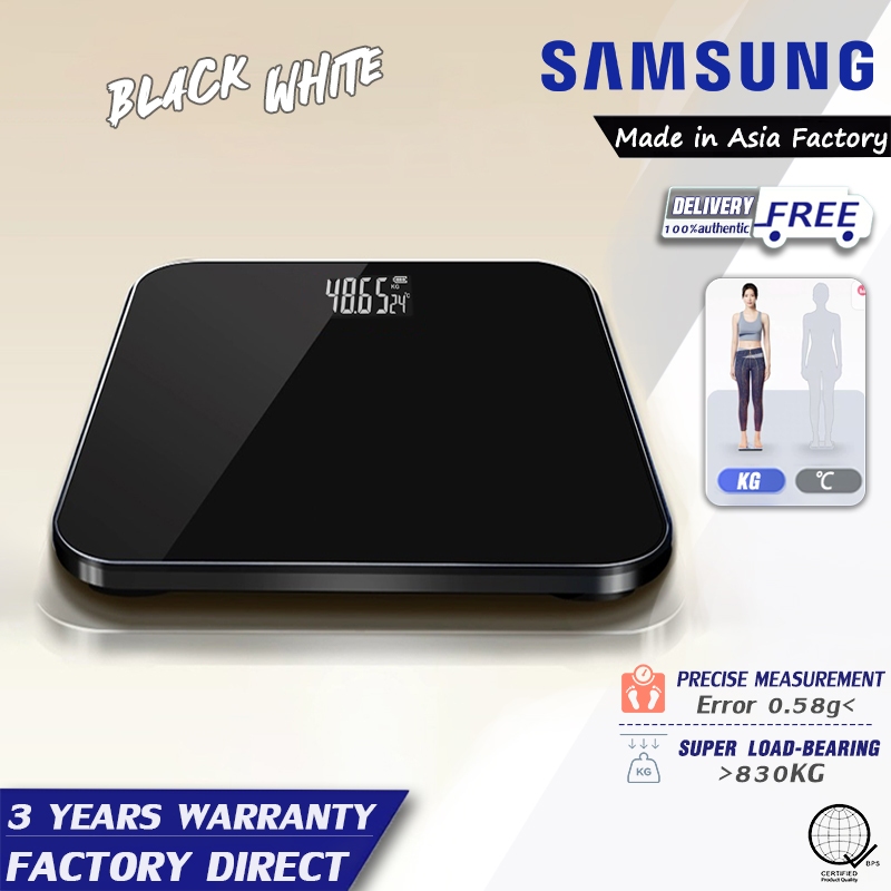 [3 Years Warranty] weighing scale digital (HD display/temperature ...