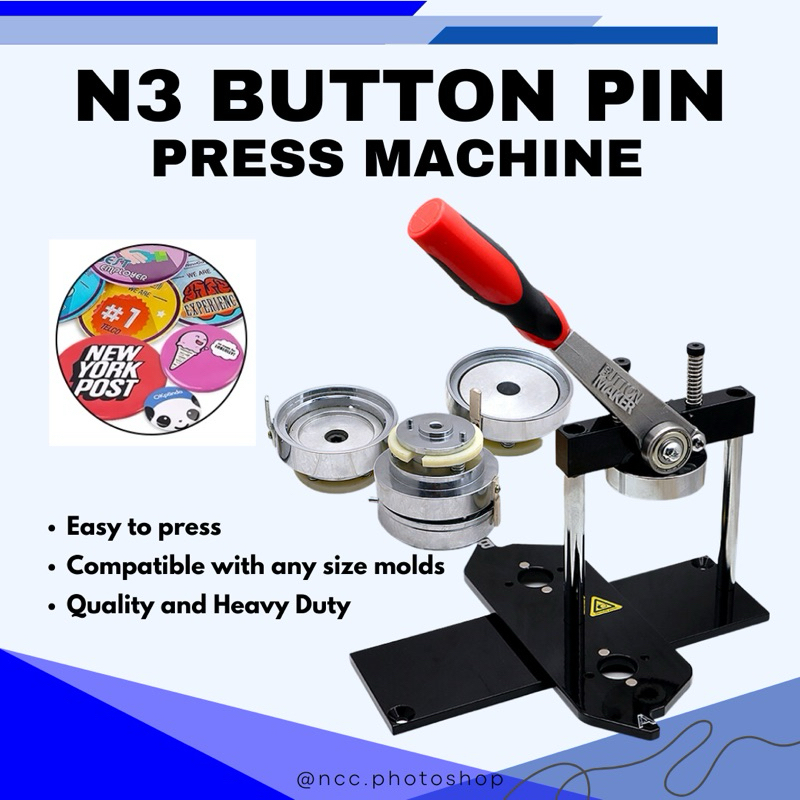 Quaff N3 Button Pin Press Machine with Mold | Shopee Philippines