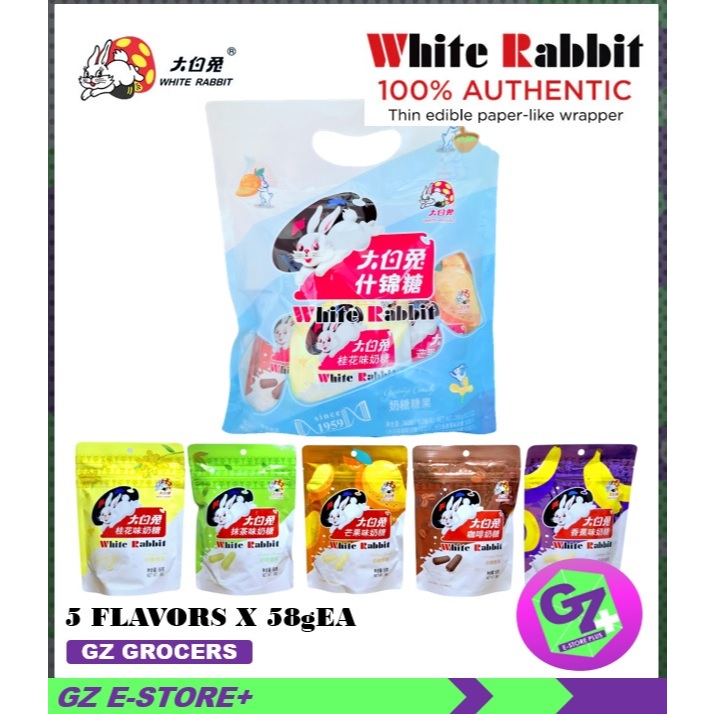 ASSORTED 5 PACK White Rabbit Candy Original GZESTORE | Shopee Philippines