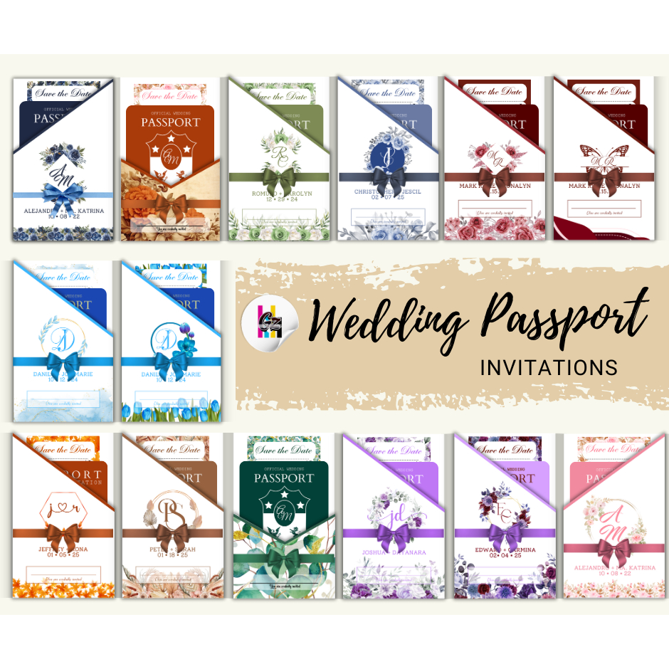 Passport Design Wedding Invitation | Shopee Philippines