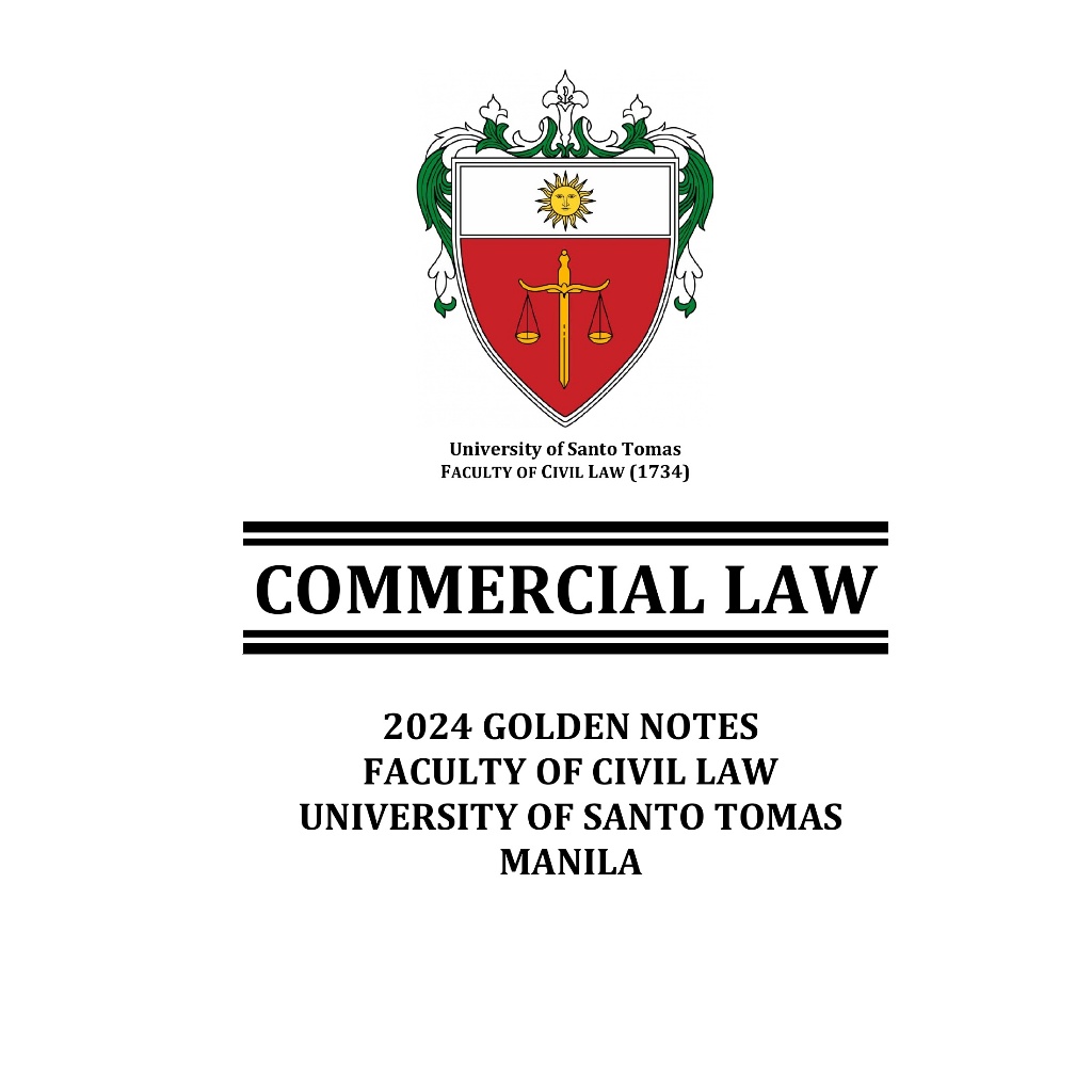 2025 Golden Notes Complete Set - UST Bar Reviewer - Clear Copy - A4 ...
