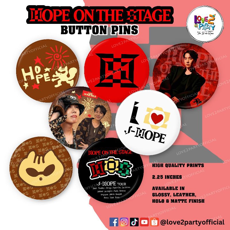 Hope on the Stage HOTS Button Pins {FANMADE} | Shopee Philippines