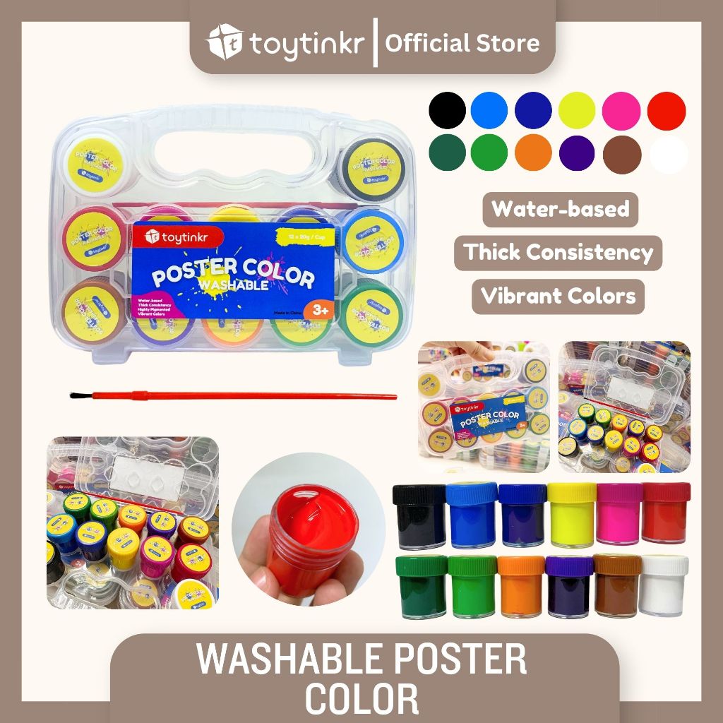 Toytinkr Washable Poster Color by Toytinkr | Shopee Philippines