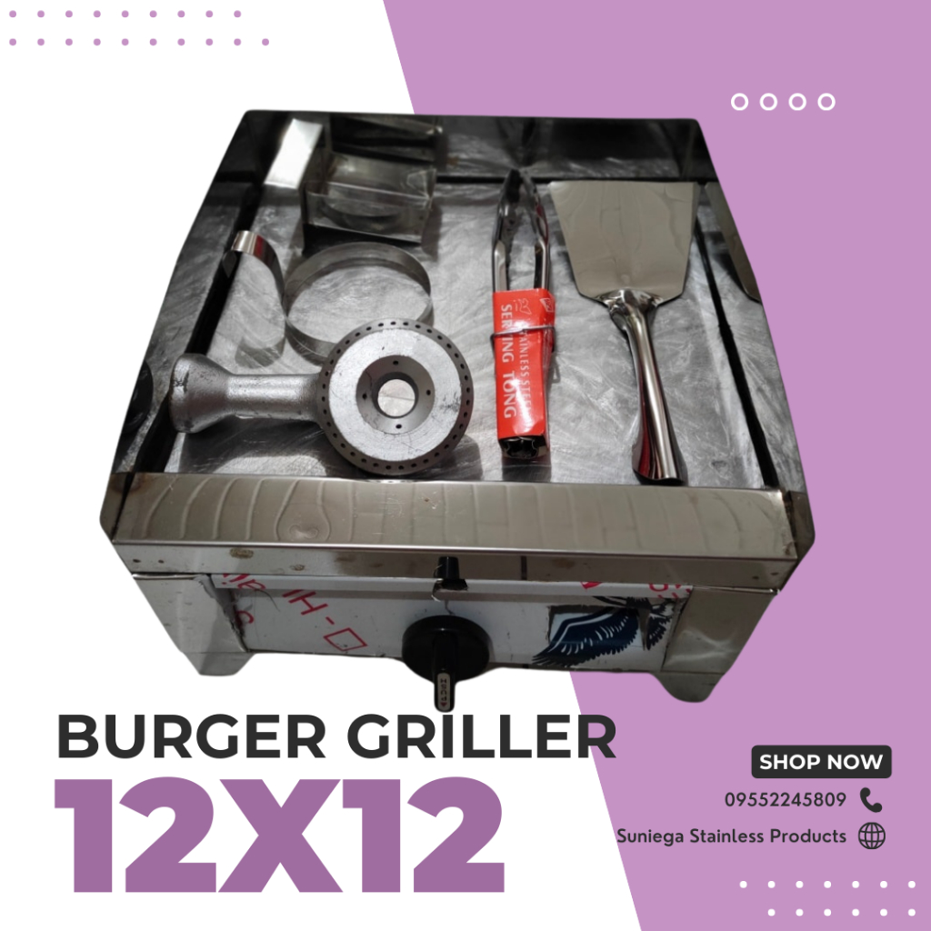 12x12 Stainless Burger Grill Griller Griddle Lutuan Ng Burger | Shopee ...