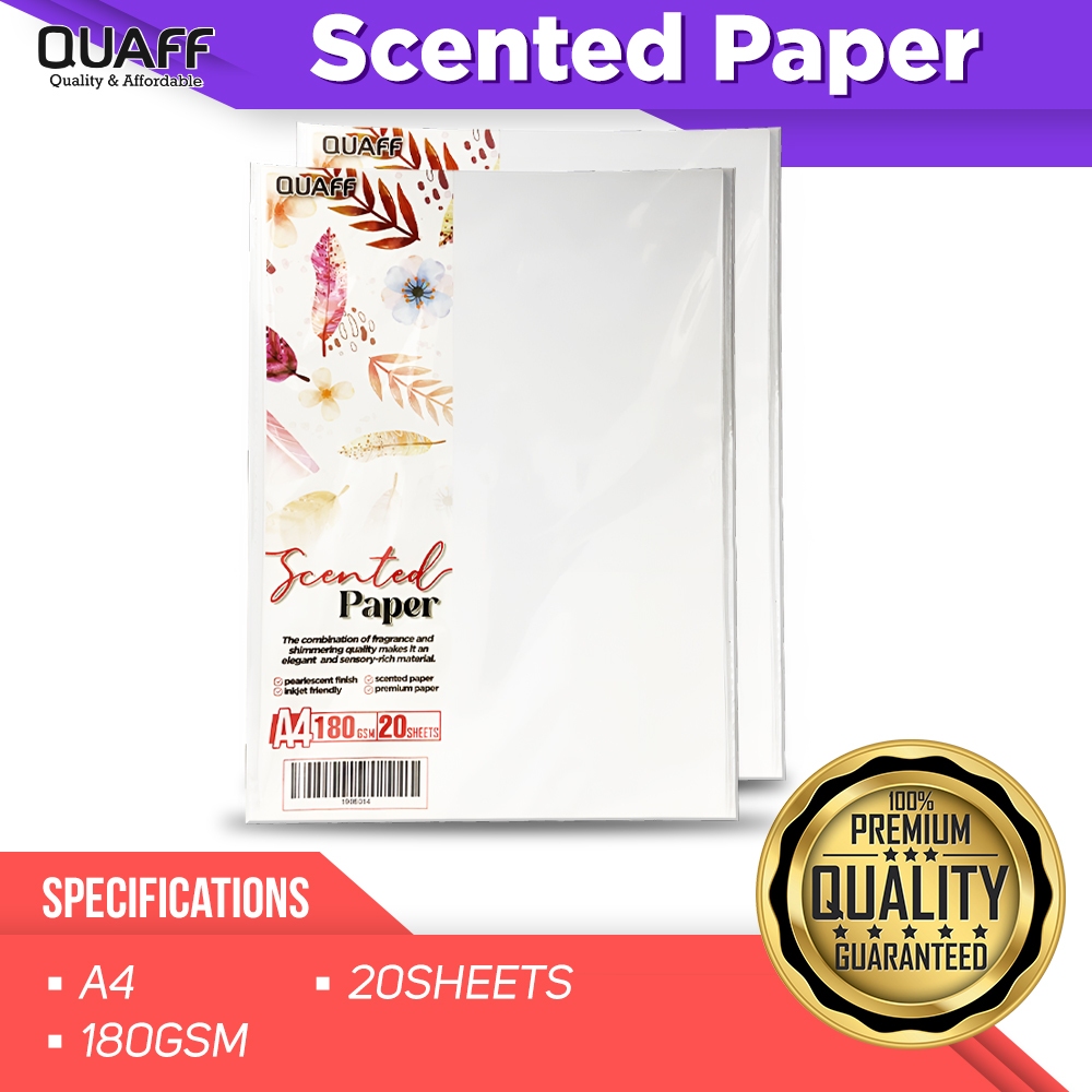 QUAFF Scented Paper 180Gsm A4 White (20sheets/pack) | Shopee Philippines