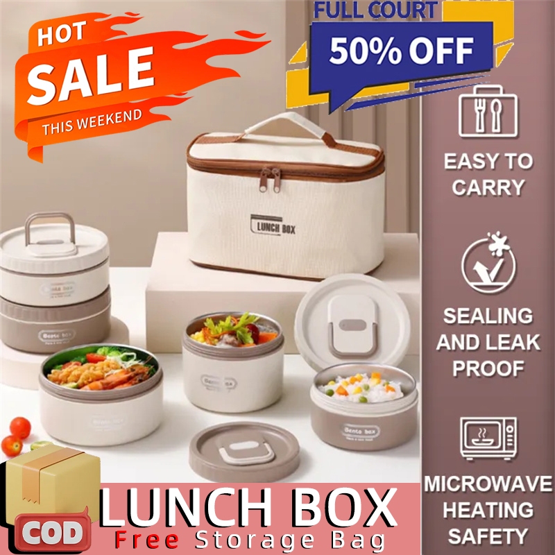 Stainless Steel Insulated Bento Lunch Box with Bag Thermal Baunan Lunch Box Set For Adult ...