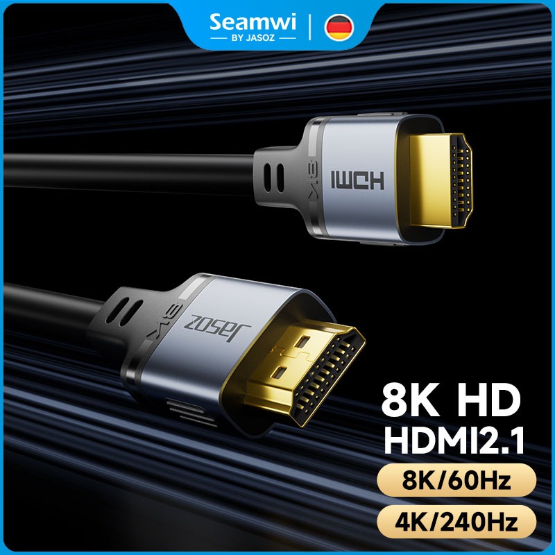 Jasoz HDMI 8K 2.1 Cable To 144Hz Ultra High Speed Transmission 48Gbps ...