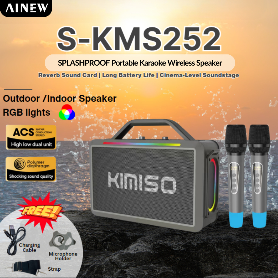 KIMISO - KMS252 - With Dual microphone | RGB Lights Splash Proof | 5-8 ...