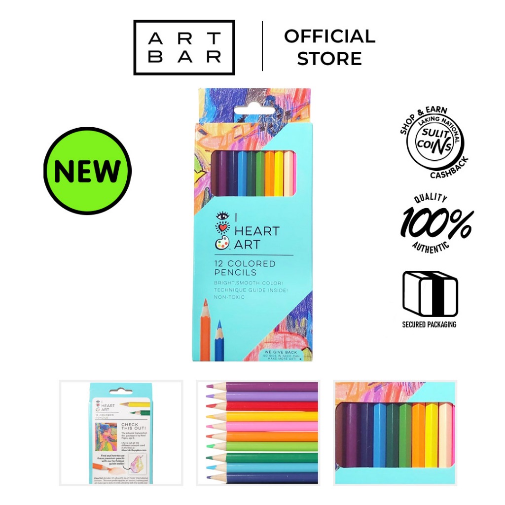 I Heart Art Colored Pencils 12 Colors | Shopee Philippines