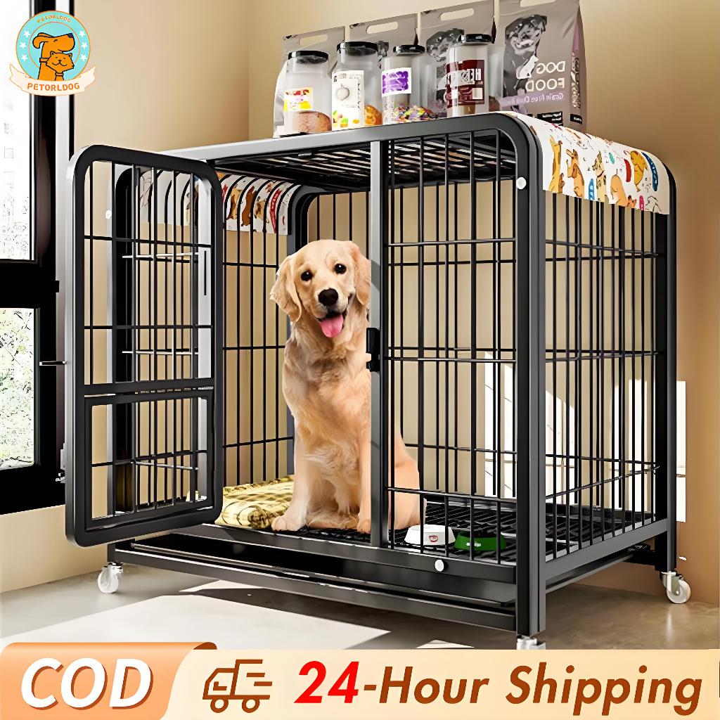 【Support Warranty】Dog Cage Square Tube Stainless Large Space Heavy Duty ...