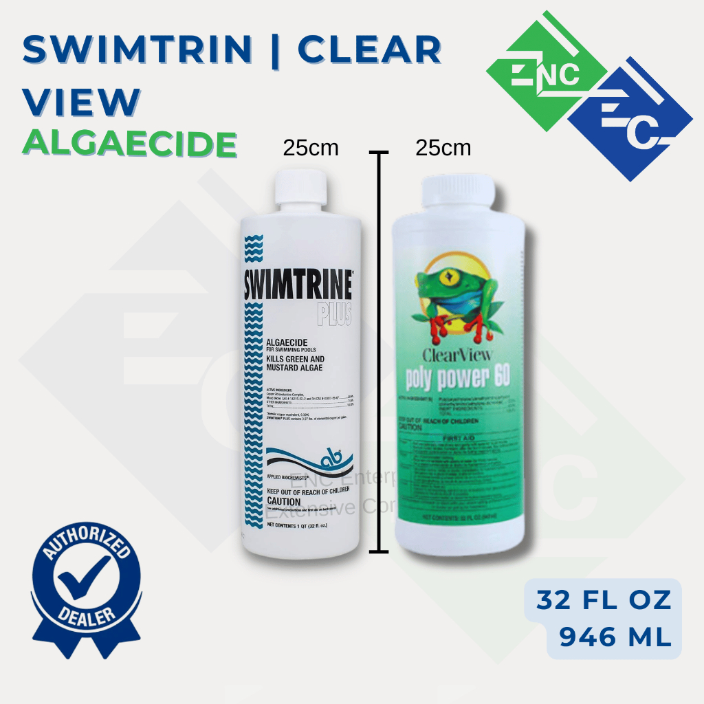 Swimtrine Plus Algaecide | Clear View Poly Power 60 | Water Clarifier ...