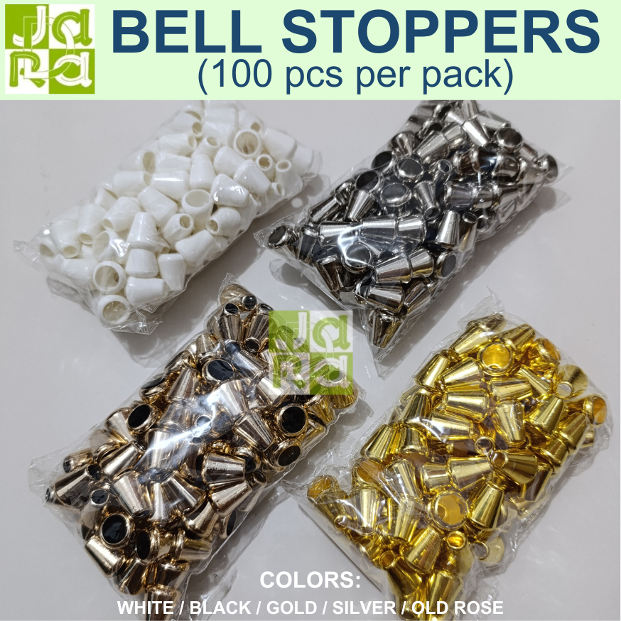 100 PCS BELL STOPPER FOR DRAWSTRING ROPE CORD I END LOCK STOPPER ...