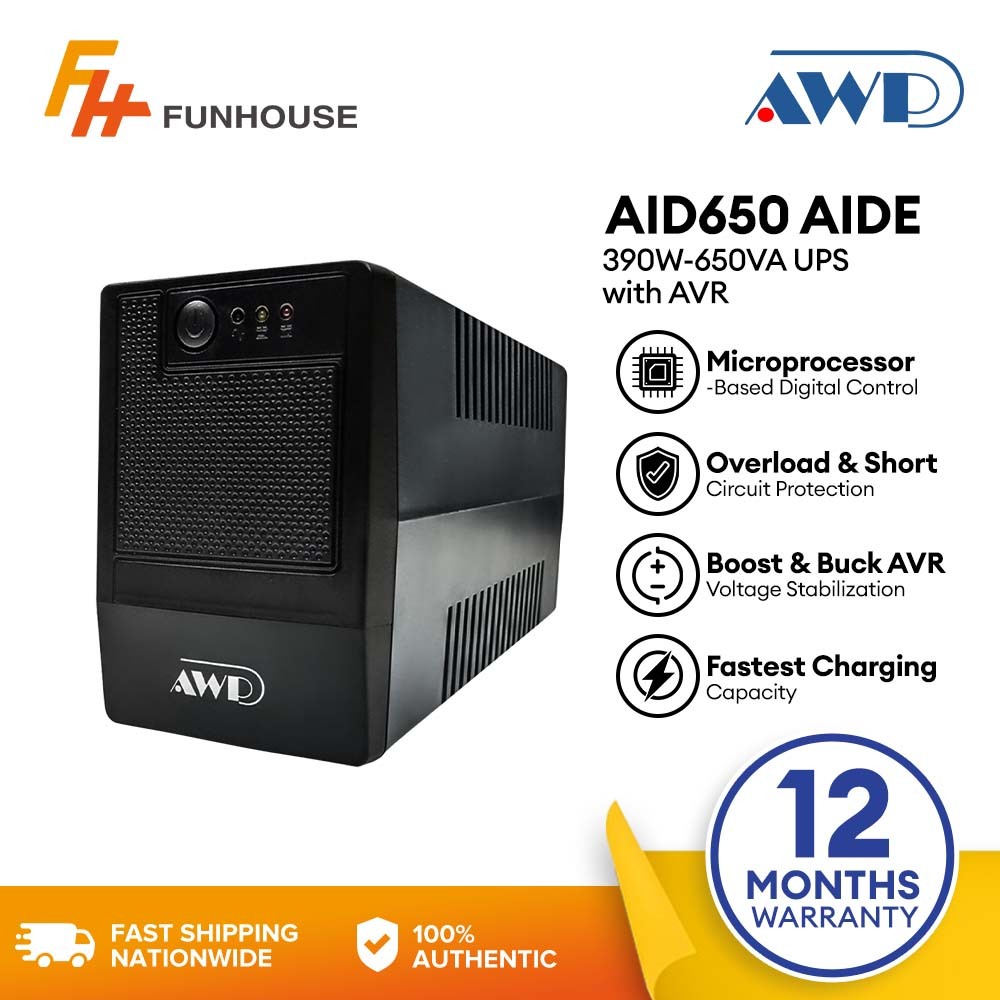 Funhouse | AWP AID650 ECO Aide 390W-650VA UPS with AVR Uninterruptible ...