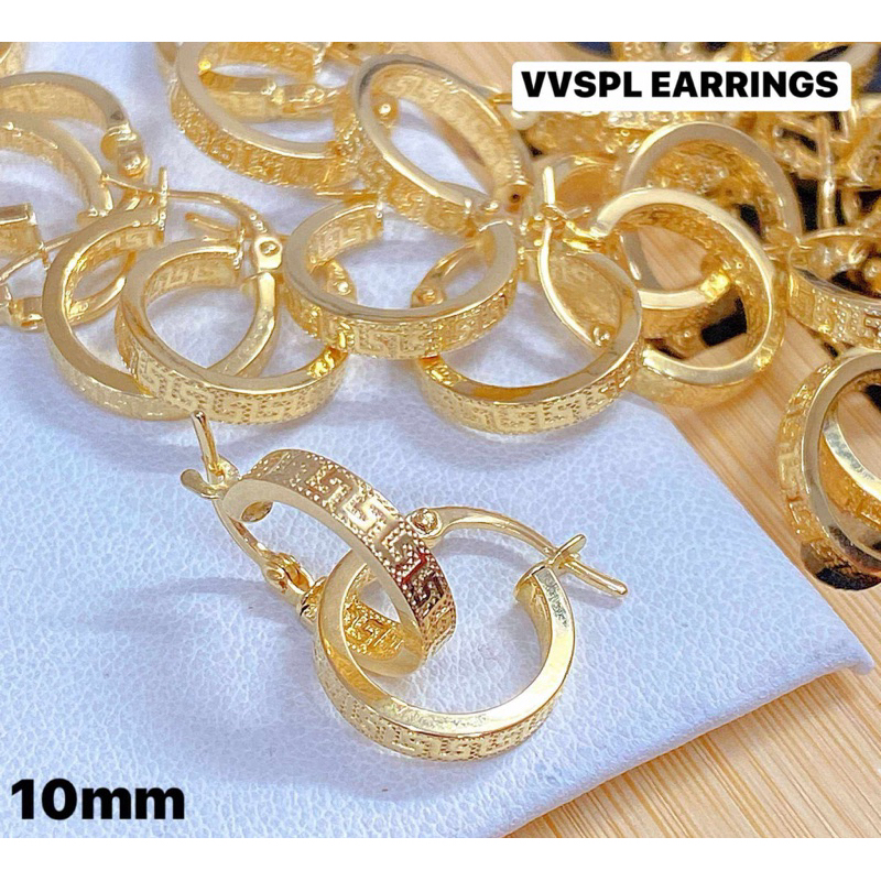 10mm FHEENDEIYYY LOOP EARRINGS | Shopee Philippines