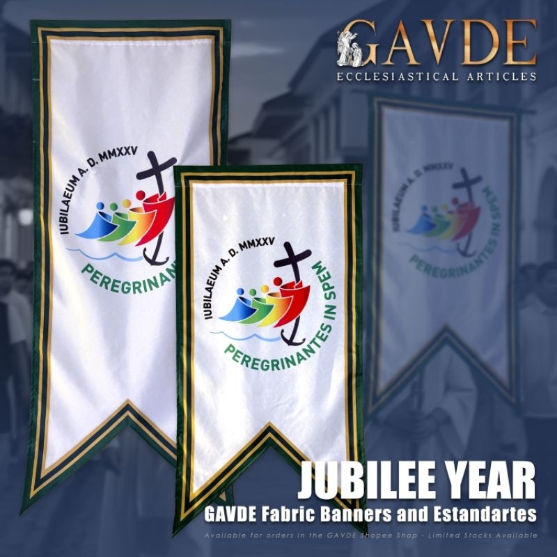 GAVDE Jubilee Year Fabric Estandarte — Pilgrims of Hope Banner | Shopee ...