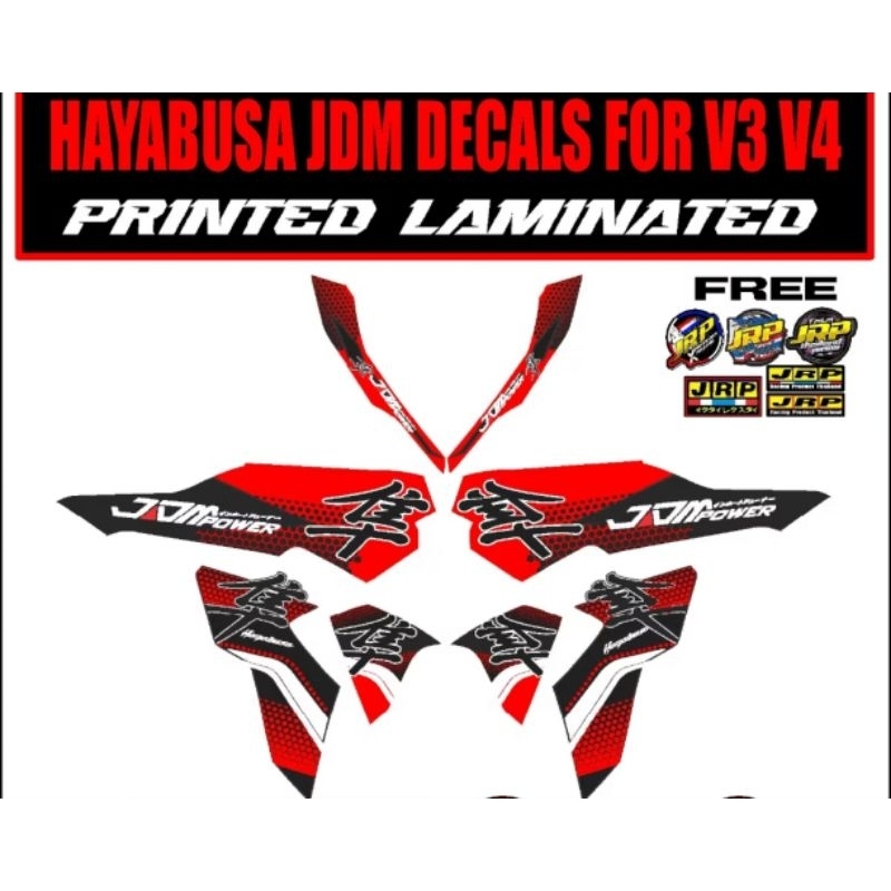 honda click v3 v4 hayabusa jdm decals printed laminated | Shopee ...