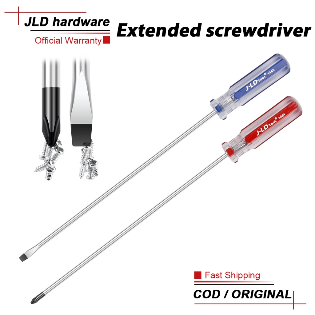 JLD Long Screwdriver 390mm Phillips Flat Blade Magnetic Screwdriver CR ...