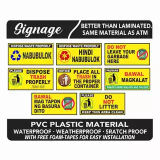 Shop garbage signage for Sale on Shopee Philippines