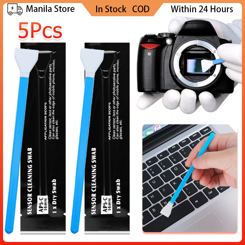 5PCS APS-C Sensor Cleaning Swabs Kit 16mm Digital Camera Lens Cleaner ...