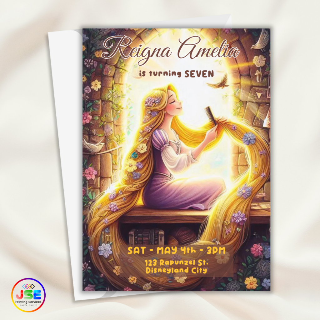 10PCS DISNEY RAPUNZEL INVITATION CARD FOR BIRTHDAYS AND OTHER EVENTS ...