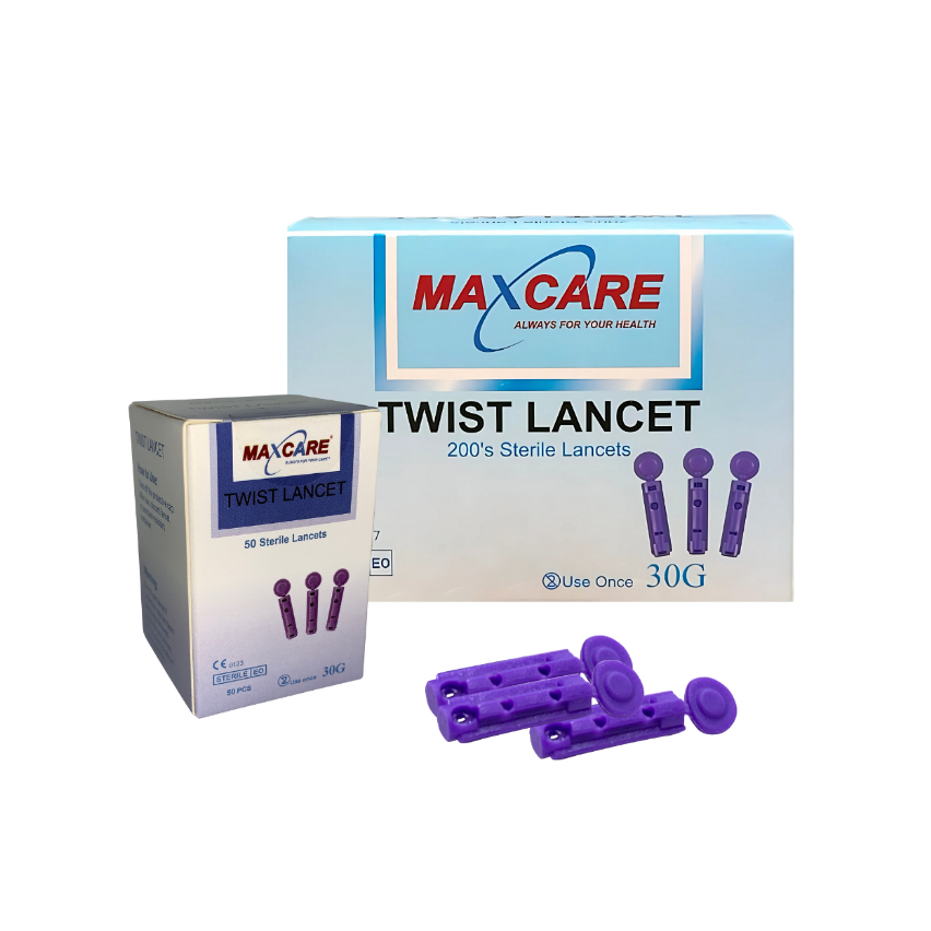 MAXCARE STERILE LANCET (AVAILABLE: 50 LANCET & 200 LANCET) | Shopee ...