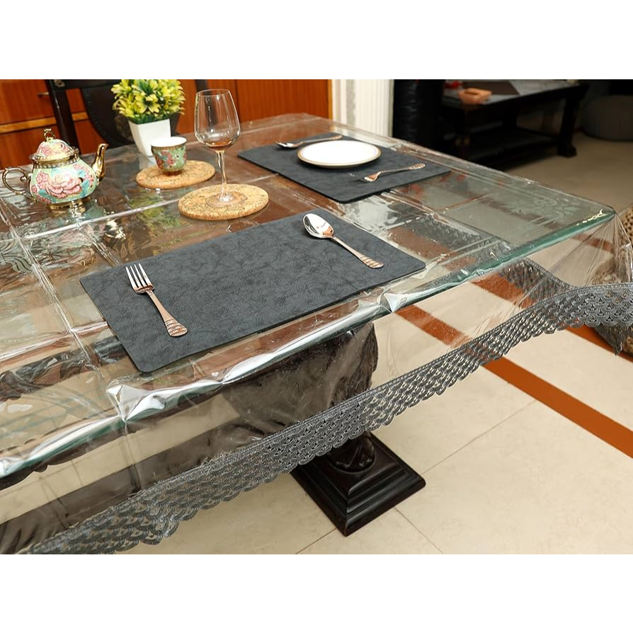 150x150cm PVC Transparent Table Cover | Table Protector Sheet ...