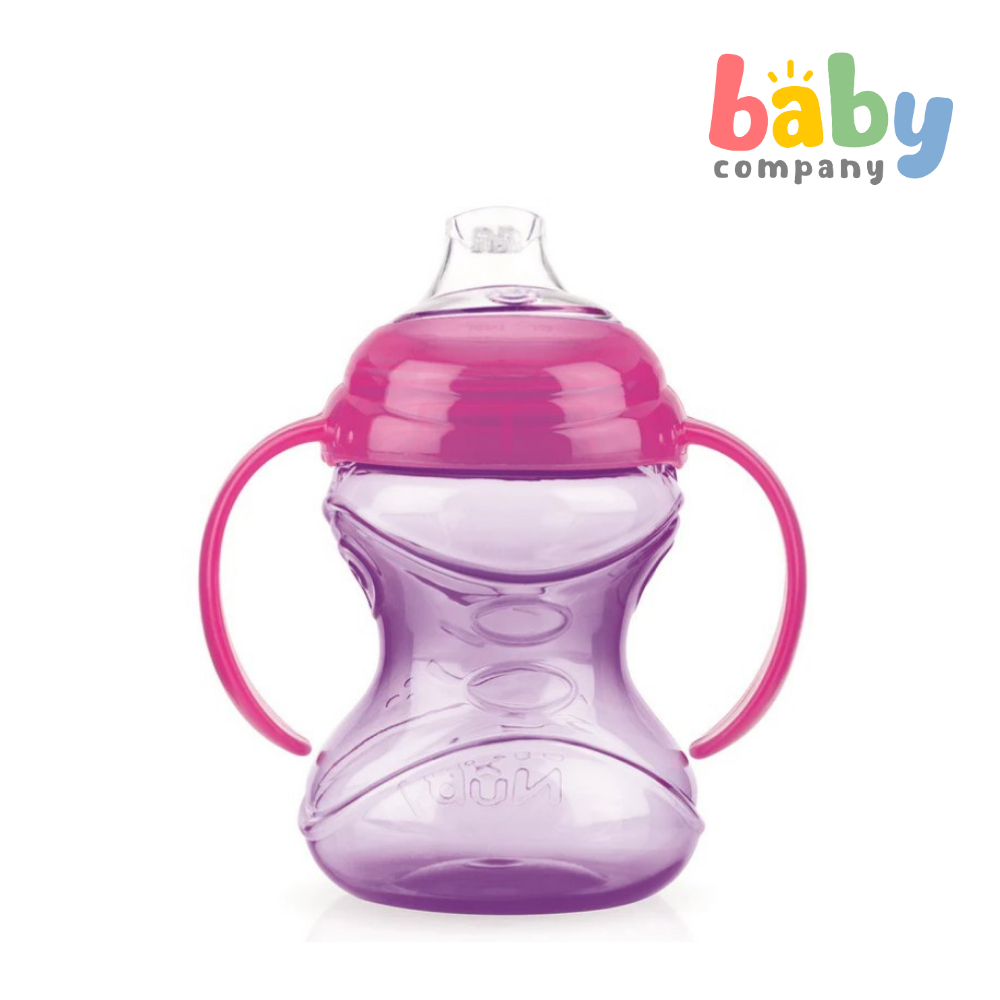 Nuby Grip N' Sip Toddler Spout Cup with Twin Handles 4m+ - Purple ...