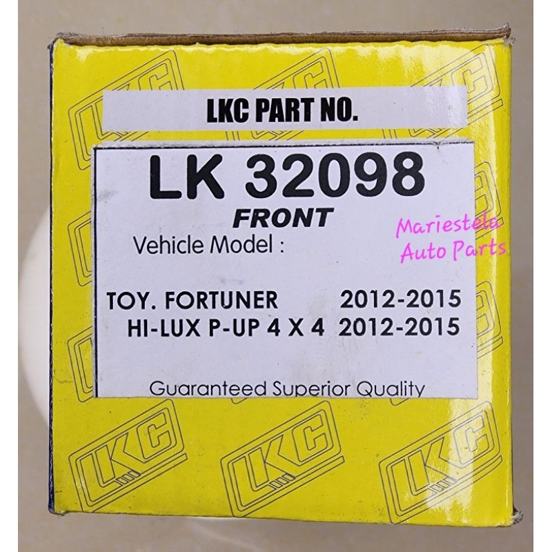 [ LK 32098 ] Brake Pad Front Toyota Fortuner / Hilux 4x4 2012 - 2015 ...