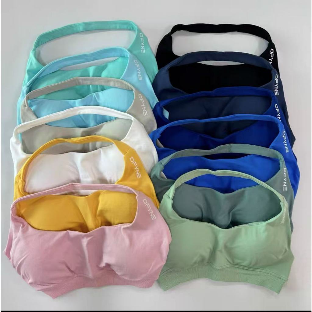 Impact Sports Bra Women Seamless Halter Neck Strap Bra Padded Open Back ...