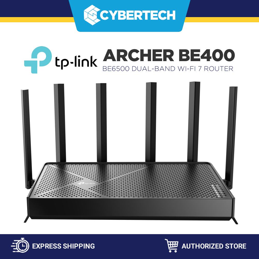 Cybertech TP-Link Archer BE400 BE6500 Dual-Band Wi-Fi 7 Router | Shopee ...