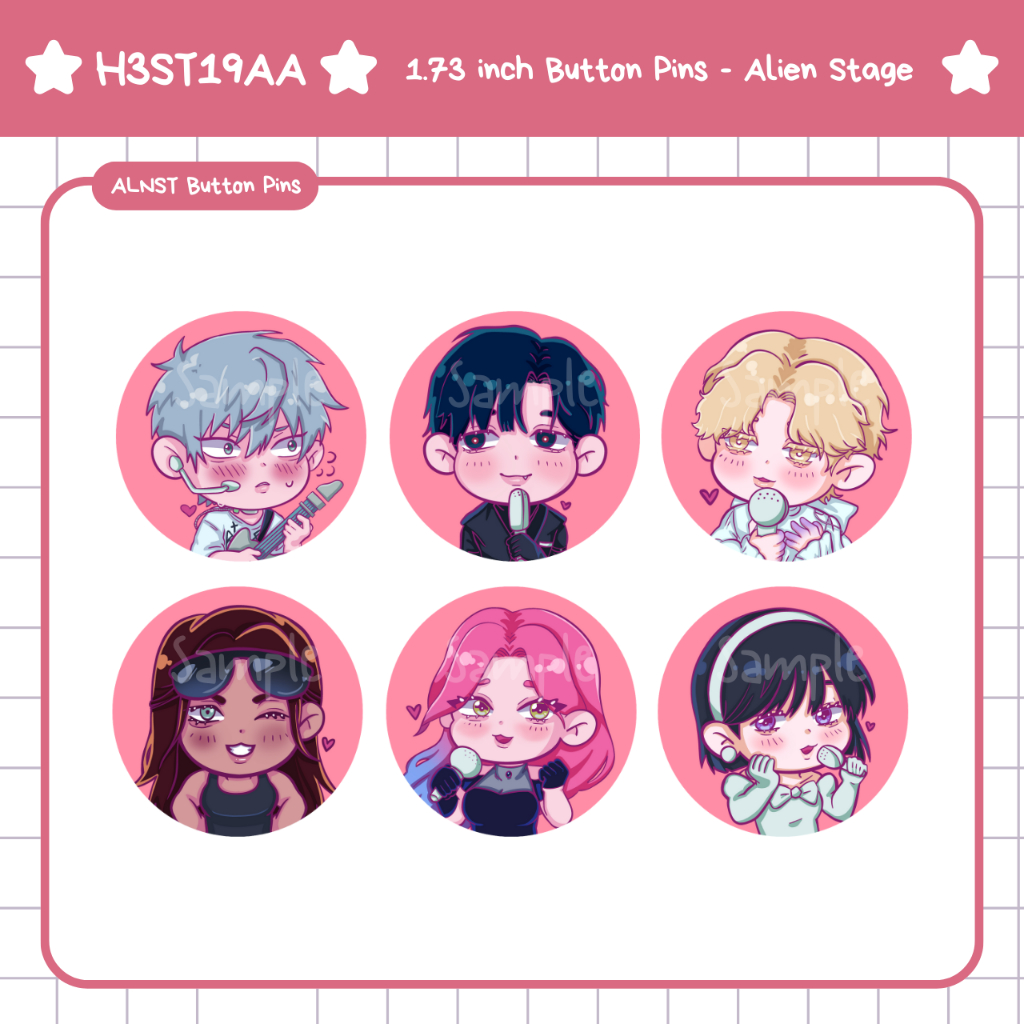 Alien Stage (ALNST) 1.73 inch / 44 mm Button Pins by H3st19aa | Shopee ...