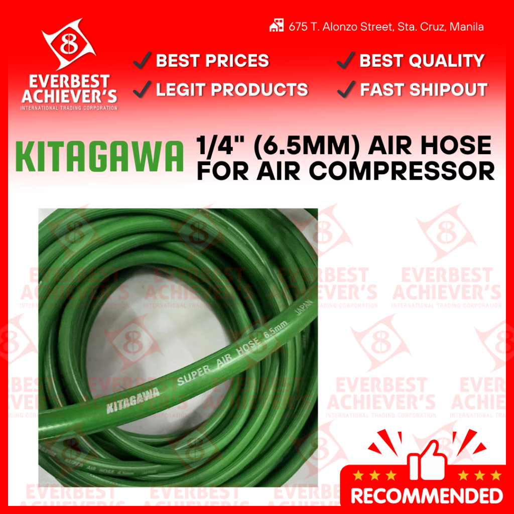 Kitagawa Heavy Duty Air Hose (Rubber) 1/4" 10M, 15M 20M, 25M, 30M, 40M, 50M | Shopee Philippines