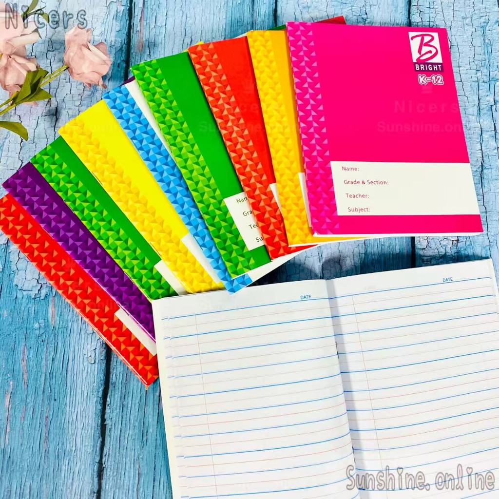 Bright K-12 Writing Notebook 5books/set 80 Leaves 165.1mm X 215.9mm ...