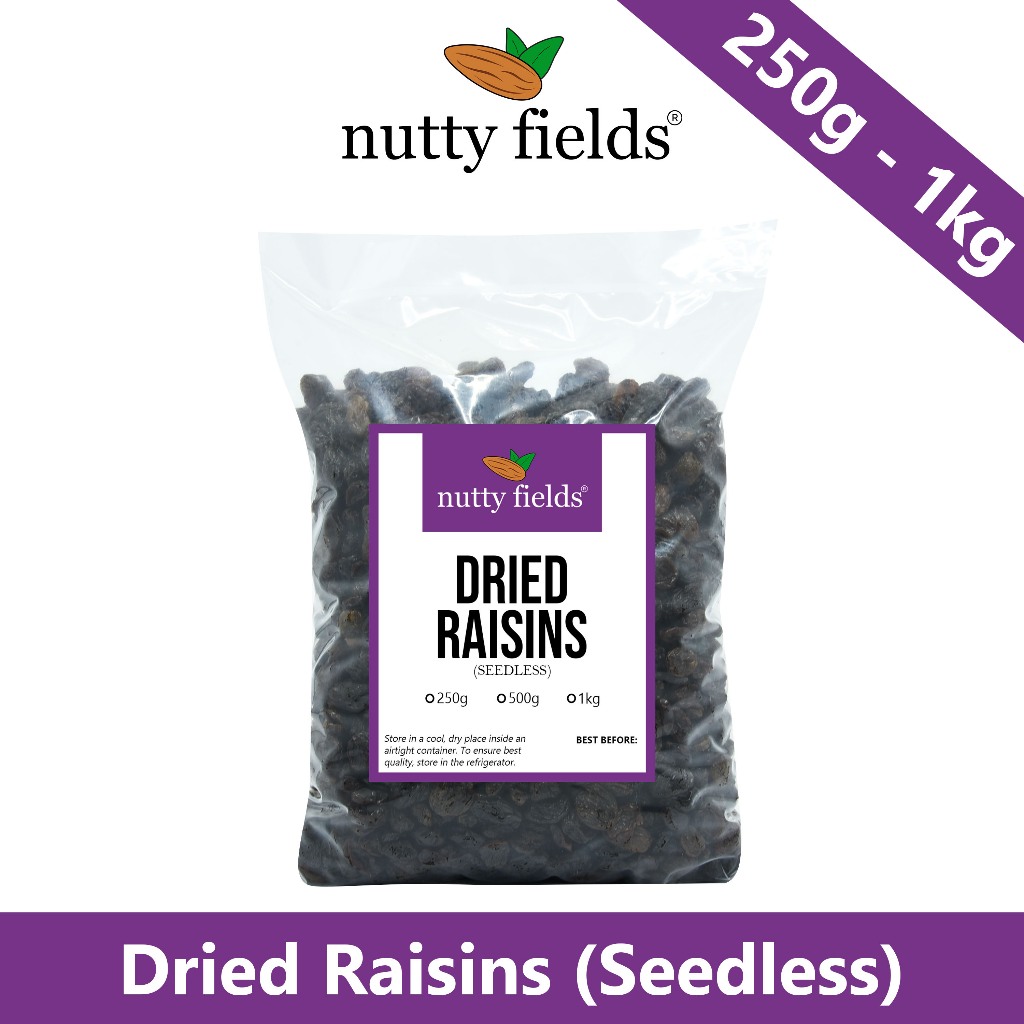 California Seedless Raisins (250g - 1kg) by Nutty Fields | Shopee ...