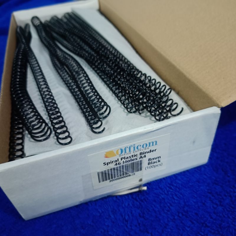 Officom Spiral Plastic Binder 46 Holes A4 (100 pieces) | Shopee Philippines