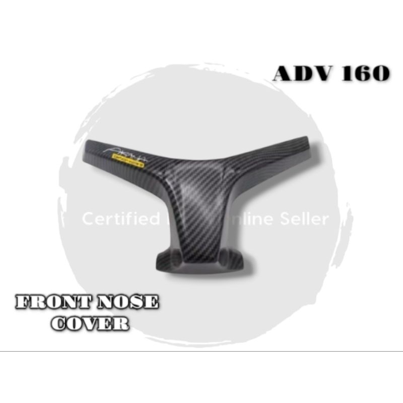 NEW!! Honda adv 160 twill hydro dip carbon glossy FRONT NOSE COVER ...