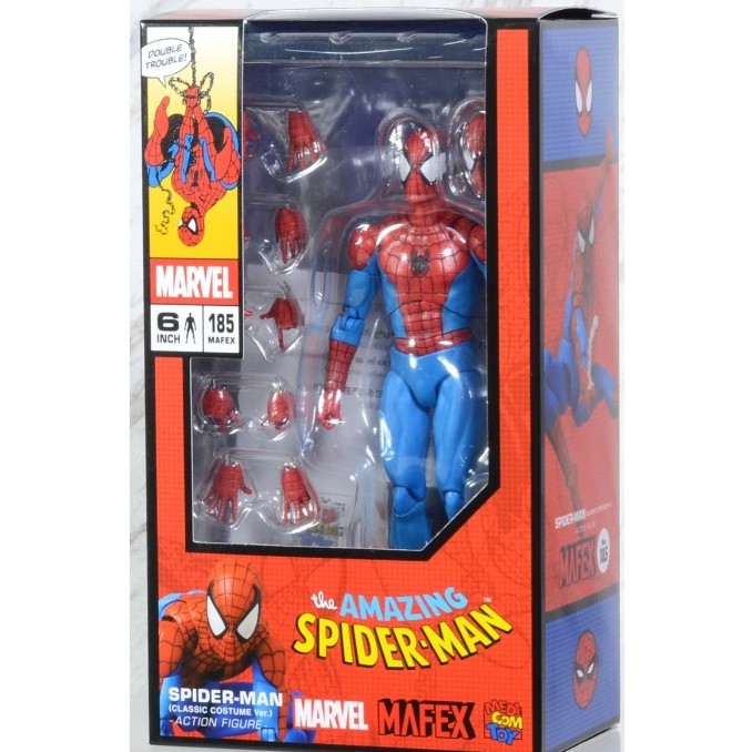 ⭐️Authentic⭐️ [MEDICOM TOY] MAFEX No.185 SPIDER-MAN Spider-Man (CLASSIC COSTUME Ver.) figure ...