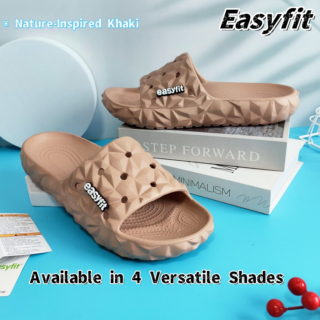 Easyfit Couple's Slides Customizable DIY Jibbitz Unisex Stylish Sandals ...