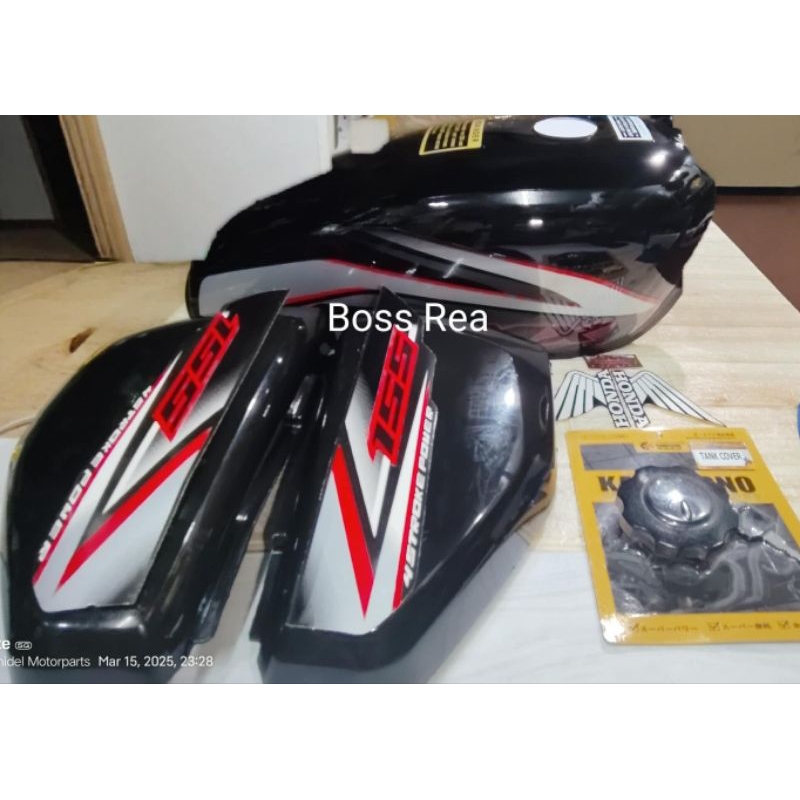 HONDA TMX 155 FUEL TANK SET WITH BATTERY COVER AND FUEL TANK CAP ...