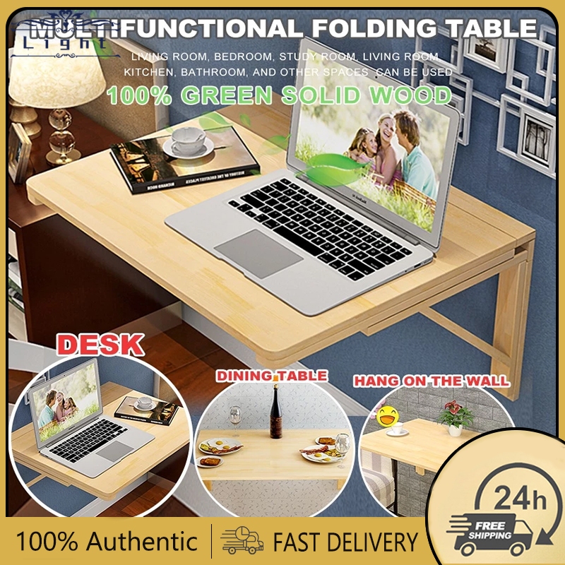 Wall-mounted folding table small apartment dining table computer desk ...