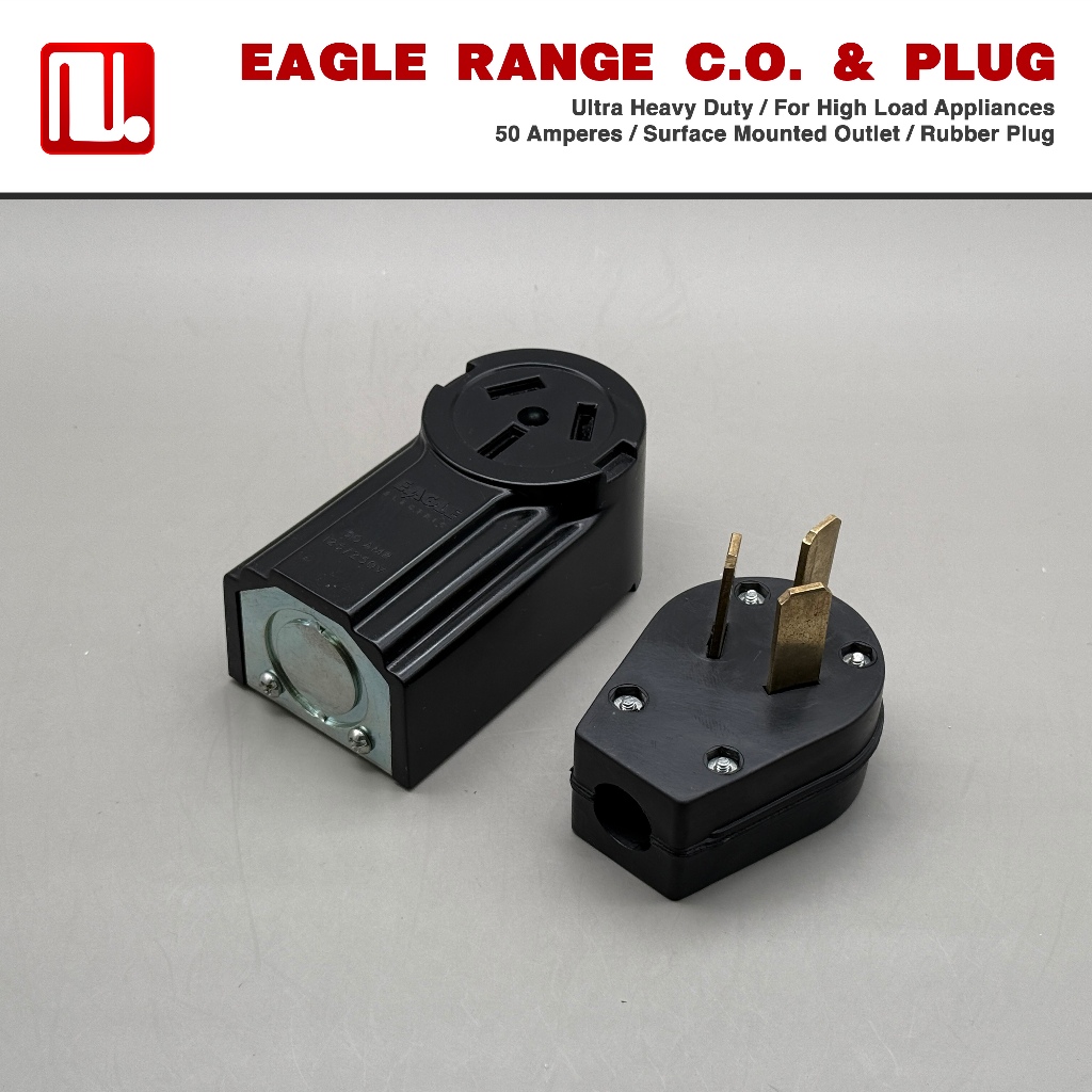 Eagle Heavy Duty Male Plug & Range Outlet (#80/112-BK) | Shopee Philippines