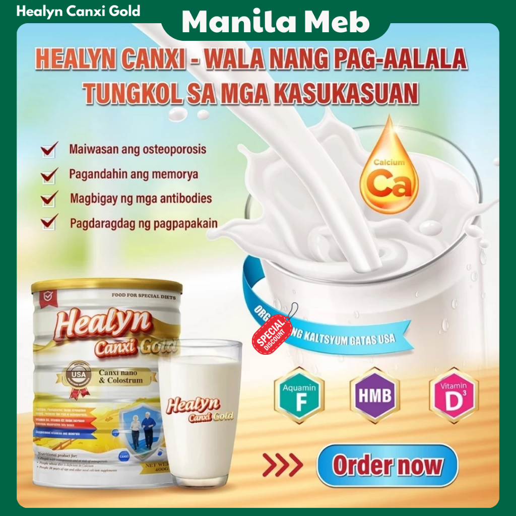 Healyn Canxi Gold milk 400g Pinipigilan ang Osteoporosis, Arthritis at ...
