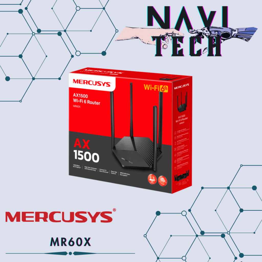 Mercusys MR60X AX1500 Dual-Band WiFi 6 Router | Shopee Philippines