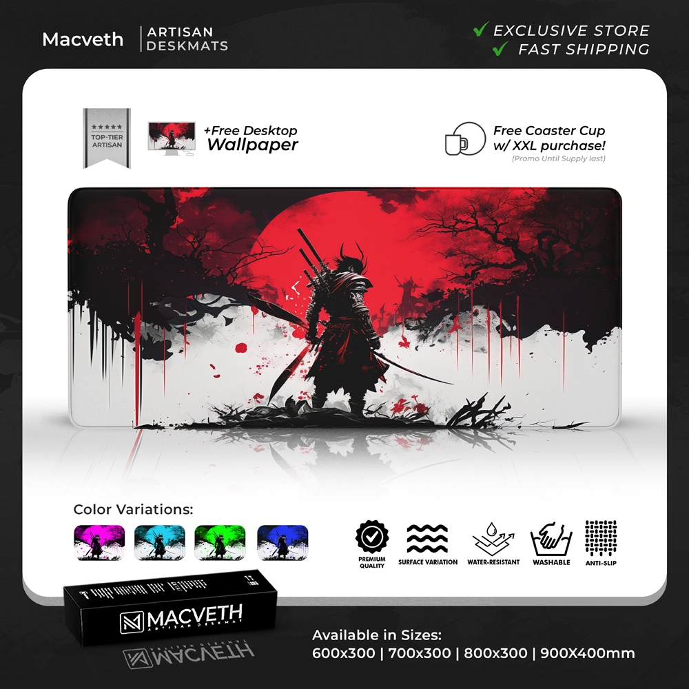 Macveth Artisan Deskmat | Genkaku Mousepad | Extended Large Gaming ...