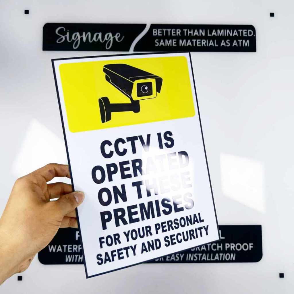 SIGNAGE - CCTV IS OPERATED ON THESE PREMISES - PVC PLASTIC MATERIAL ...