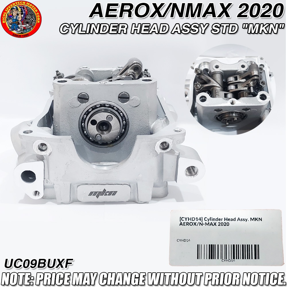 AEROX/NMAX 2020 CYLINDER HEAD ASSY STD "MKN" (UC09BUXF) | Shopee ...