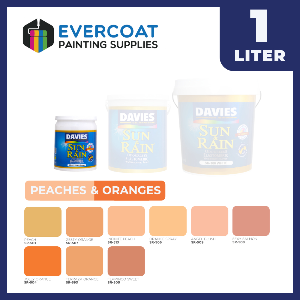 Davies Sun & Rain Elastomeric Paint, 100% Acrylic, 84 Colors, Odorless ...