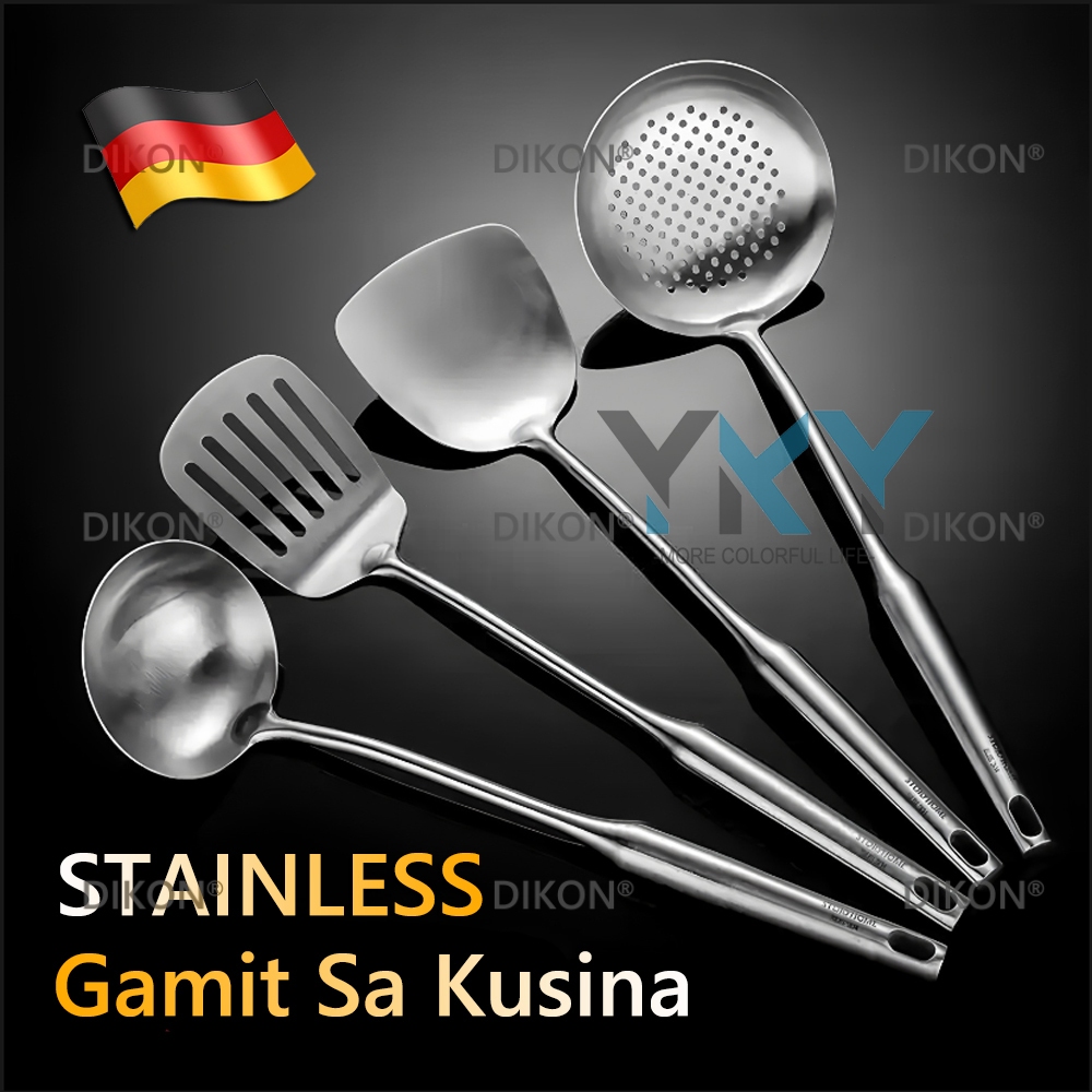 Stainless Steel Kitchen Utensils 15inch Cooking Utensil Solid Spoon Wok ...
