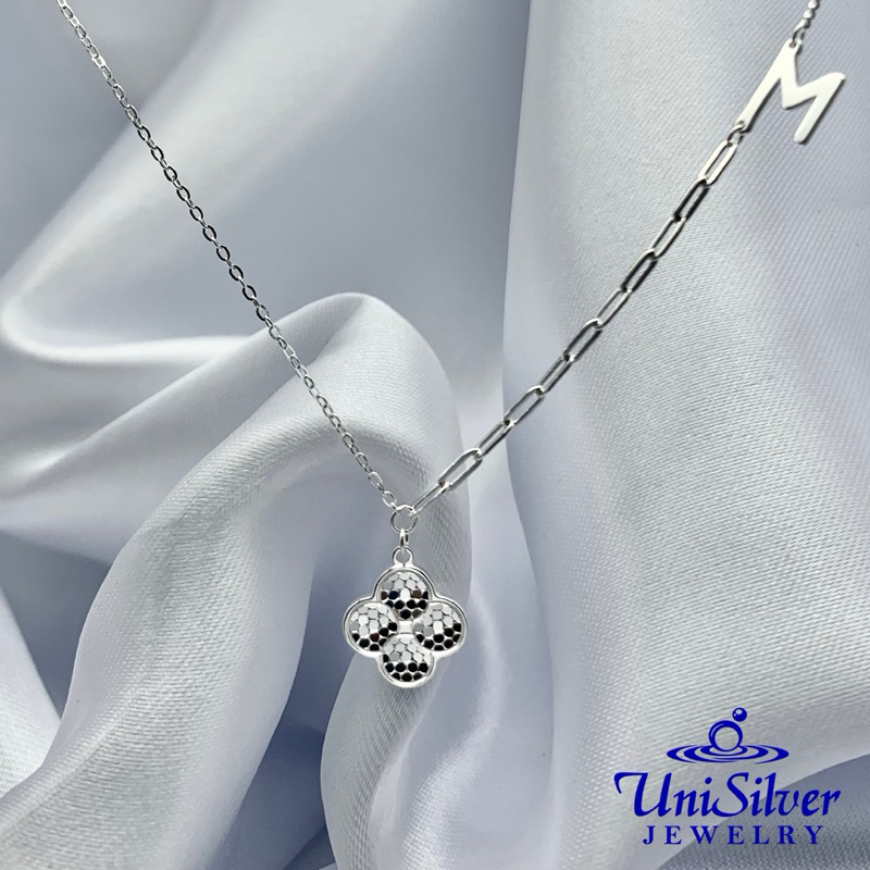 Unisilver 925 Sterling Silver Shamrock Necklace Pendant (NP454-1016 ...